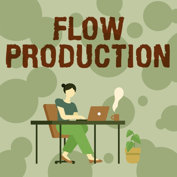 Conceptual caption Flow Production. Concept meaning - Royalty free ... Conceptual caption Flow Production. Concept meaning - Royalty free ...