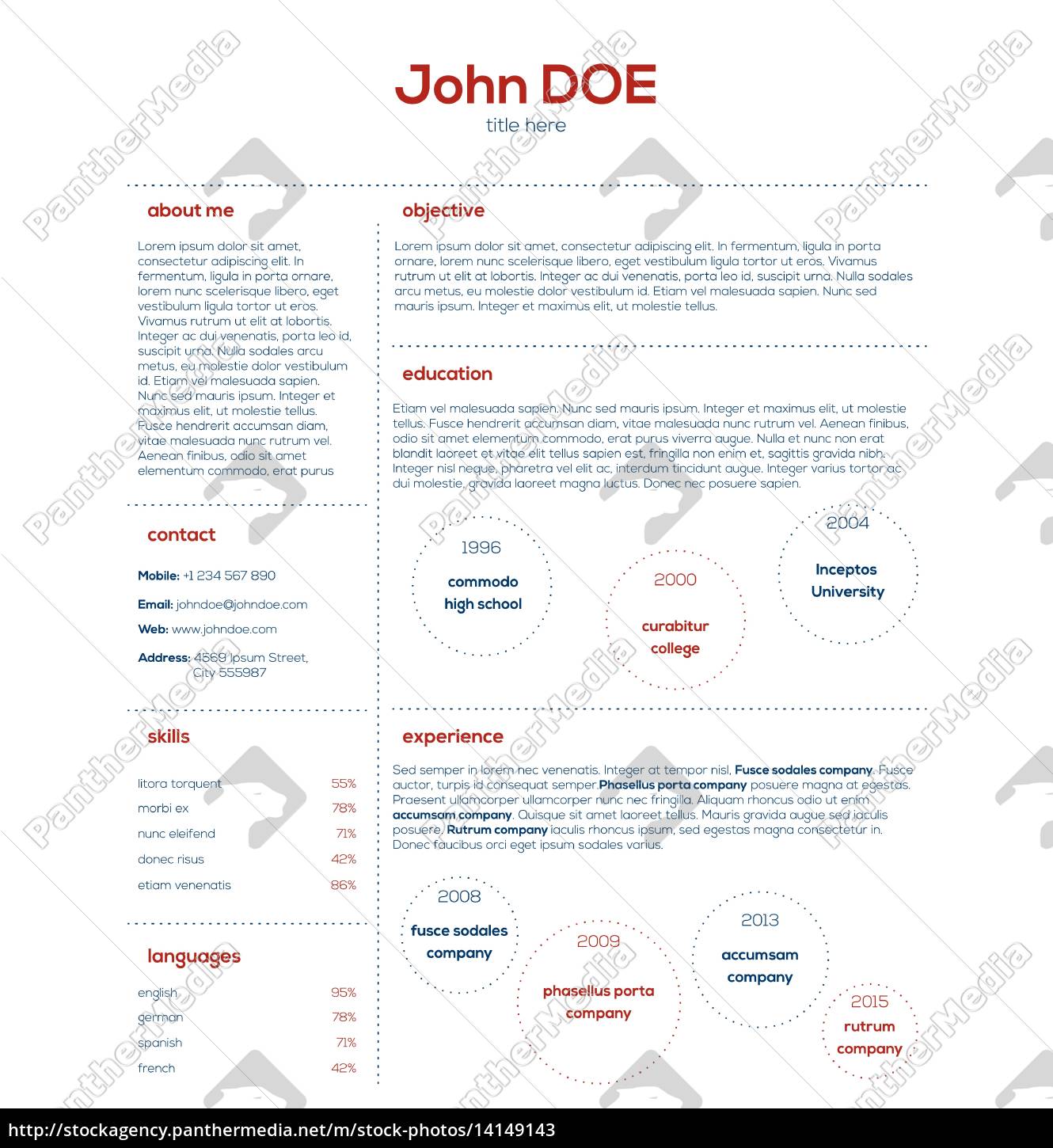 Simplistic modern cv curriculum vitae cv design - Royalty free image ... Simplistic modern cv curriculum vitae cv design - Royalty free image ...